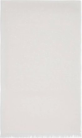 Brunello Cucinelli Femme, Accessoires, Blanc, Taille: ONE Size &Eacute;charpe en fil diamant&eacute; de cachemire et de soie