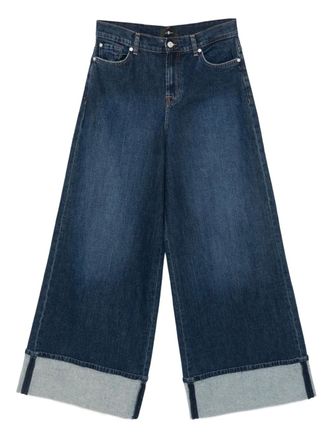 7 For All Mankind Marie Jeans mit Umschlag - Blau