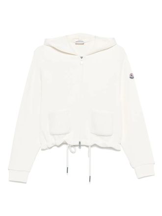Moncler Hoodie mit gestrickter Tasche - Weiß