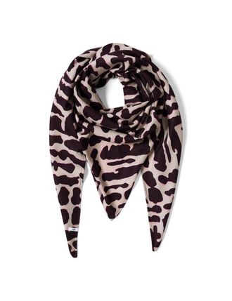 Cecil Gemustertes Dreieckstuch eggplant red A