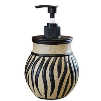 Generic Nachf&uuml;llbare Pumpenflasche - Retro Seifenbeh&auml;lter, Eleganter Spender f&uuml;r Zebrammuster, Dekorative Lotionenhalter, Vielseitige Badewanne Organizer | F&uuml;