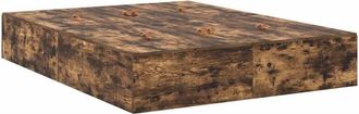 vidaXL Cadre de lit Chêne fumé 190 x 140 x 31,5 cm Bois dingénierie Vidaxl