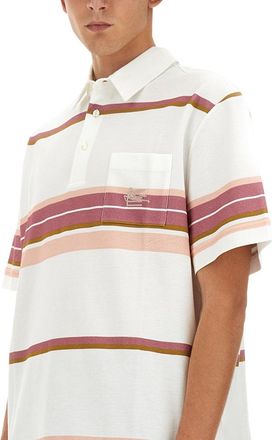 Etro Pegasus Embroidered Cotton Polo Shirt - Ivory
