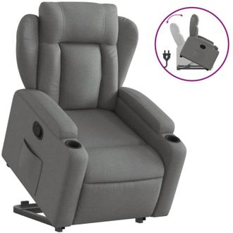 vidaXL Vidaxl - Fauteuil inclinable Gris fonc&eacute; Tissu