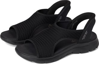 Skechers Summits-Sweetly Evolved Sport-Sandalen für Damen, Schwarz/Schwarz, 36 EU
