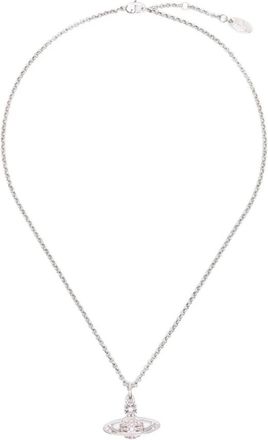 Vivienne Westwood Femme, Accessoires, Gris, Taille: ONE Size Collier avec Pendentif Orbe en Cristal