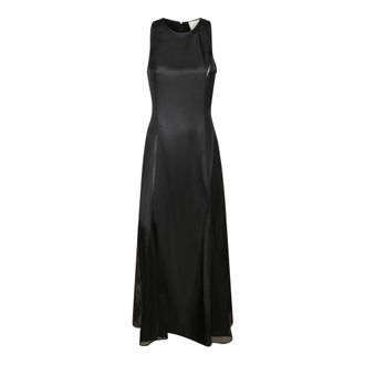 Loulou Studio Iraka Midi Kleid - - Dresses - Damen - Schwarzk - S