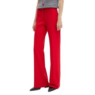 Msgm Straight Hosen - - Trousers - Damen - Rot - S