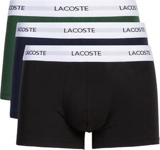 Lacoste Lot de trois boxers en coton m&eacute;lang&eacute;