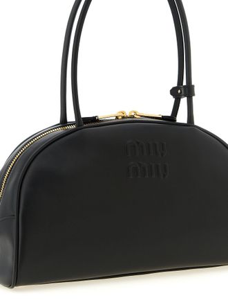 Miu Miu Calfskin Leather Shoulder Bag - Black