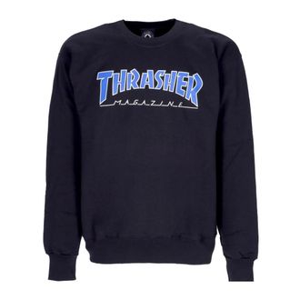 Thrasher Gestreifter Rundhalsausschnitt Langarm Sweatshirt - - Sweatshirts & Hoodies - Herren - Blau - M