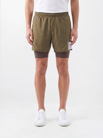 SATISFY Slim-Fit-Laufshorts aus Nylon mit elastischem Bund und Logo