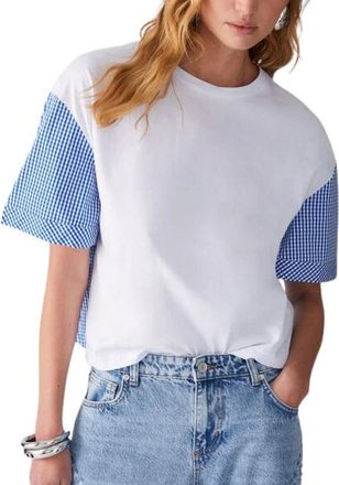 Liu Jo Femme, Tops, Multicolore, Taille: 38 FR T-shirt avec foulard