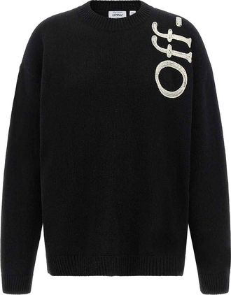 Off-white Pull Col Rond - Blanc