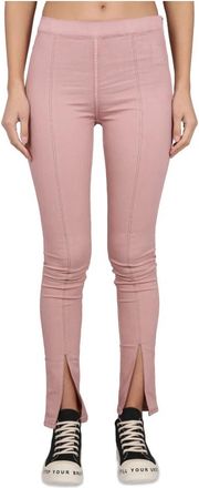 Rick Owens Femme, Pantalons, Rose, Taille: 38 FR Slit Front Legging
