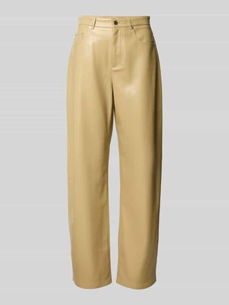 Nanushka Straight Fit Hose in Leder-Optik
