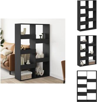 vidaXL Vidaxl - Raumteiler Schwarz 100x33x155,5 cm Holzwerkstoff - Raumteiler - Raumtrenner - Regal Raumteiler - Regal Raumtrenner