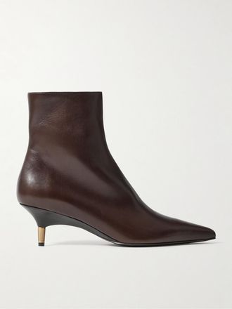 Khaite Bottines En Cuir Bella - Marron