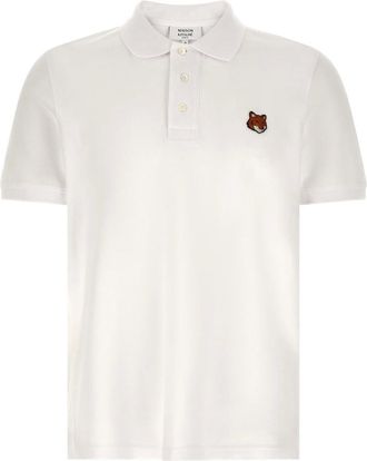 Maison Kitsun&eacute; Homme, Tops, Blanc, Taille: M Polo Regular Fox Head