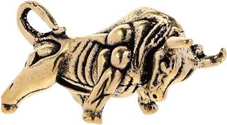 Hemobllo Porte-Cl&eacute;s Pendentif Vache en Laiton Massif Vintage D&eacute;coration Zodiaque Taureau 2 Pi&egrave;ces Accessoire Paquet et Cl&eacute; pour Nouvel An Chinois Pr&eacute;sent Artis