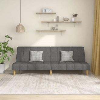 vidaXL Vidaxl - Canap&eacute;-lit 2 places gris clair en tissu - Dimensions 200x100cm - Cadre en bois robuste - Id&eacute;al pour petits espaces - vidaXL99425