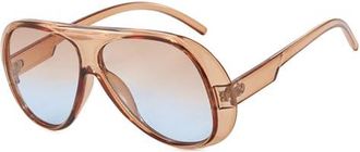 Generic Lunettes De Soleil Rondes Surdimensionnées For Hommes Et Femmes, Extérieure UV400, Conduite, Plage, Vacances, Photographie, Lunettes De Soleil(Clear)