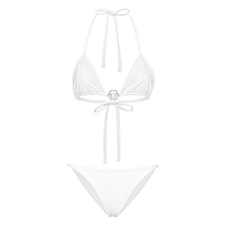 Philipp Plein Femme, Maillots de bain, Blanc, Taille: 46 FR Bikini