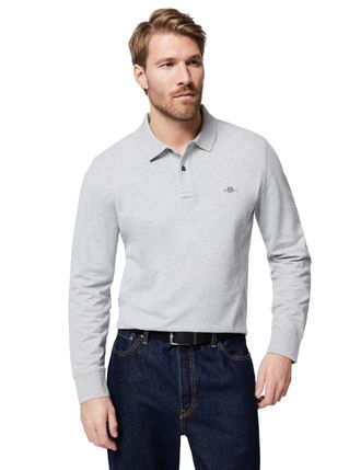 GANT Gant Herren Reg Shield Pique Rugger Polohemd, Grey Melange, 4XL EU