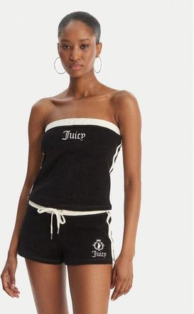 Juicy Couture Top Applique Terry JCWSC126314 Schwarz Slim Fit