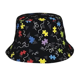 Generic Personnalisé Seau Chapeau Mois de Sensibilisation à lAutisme Chapeaux de Visière Unisex Beach Sun Hat pour Randonnée Adultes Filles