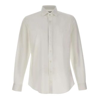 Michael Kors Chemise en popeline de coton stretch coupe slim - Homme - Chemises - Blanc - Taille: 5XL