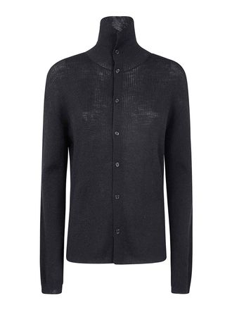 Yohji Yamamoto Rundhalspullover - Schwarz