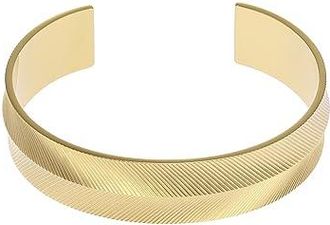 Fossil Bracelet femme en acier inoxydable avec manchette ouverte