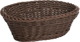 Westmark Mehrzweck-Korb, Geeignet für Hotel und Gastronomie, Oval, ca. 25 x 17 x 8,5 cm, Synthetikfaser, Saleen Edition, Braun, 02010206101