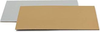Decora 0932516 Tortenplatte Rechteckig Gold/Silber 35 x 45 x h 0.15 cm