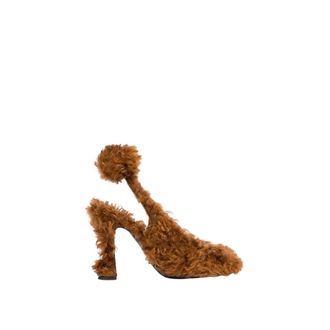 Moschino Femme, Chaussures, Beige, Taille: 36 EU Escarpin en mohair effet Teddy Bear