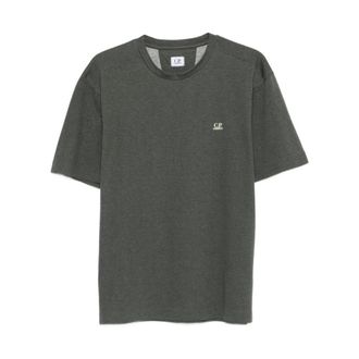 C.P. Company C.p. Company, Homme, Tops, Gris, Taille: XL T-shirt &agrave; logo plaqu&eacute; en jersey 20/1