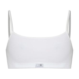 Maison Margiela Femme, Sous-v&ecirc;tements, Blanc, Taille: 38/40 FR Ribbed Bra