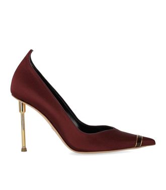 Elisabetta Franchi ESCARPINS EN SATIN BORDEAUX ELISABETTA FRANCHI