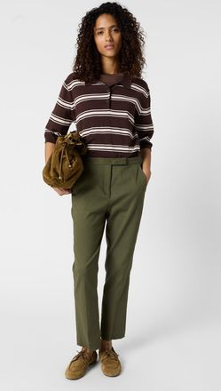 Gerard Darel Pantalon en coton au dos &eacute;lastiqu&eacute; - AURIA - Vert Kaki