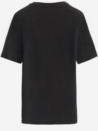 Chlo&eacute; Womens Cotton T-Shirt With Logo Black T-Shirts & Jerseys