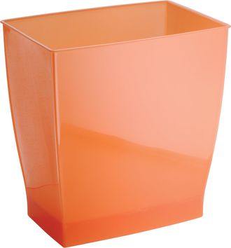 InterDesign iDesign Badezimmer-Mülleimer - ideal für Haupt- und Gäste-WC oder Büro - Orange - hergestellt in den USA
