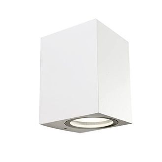 Wonderlamp 1 unit&eacute; Applique murale ext&eacute;rieure classique, max. 35 W, imperm&eacute;able IP 44, lampe ext&eacute;rieure moderne, blanc mat, 1 lumi&egrave;re GU10