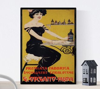 Nacnic Vintage Poster Italienisch Vintage Anzeige G. Organo - Padova. A3 Größe