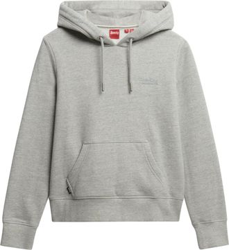 Superdry Damen Essential Logo Kapuzenpullover College Grau Gesprenkelt 38