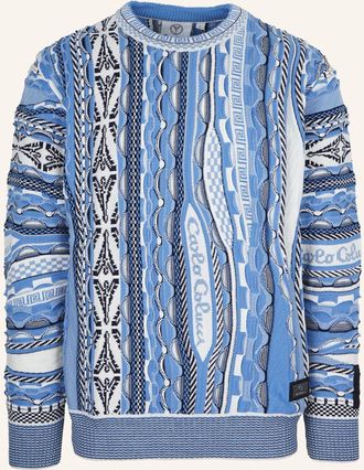 Carlo Colucci Carlo Colucci Strickpullover - 3d Knit Fuscaldo blau