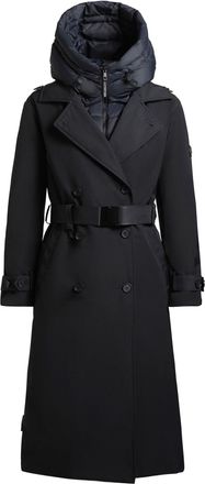 Khujo Elena Elena2 Damen Wintermantel Trenchcoat Steppmantel Winterjacke (DE/NL/SE/PL, Alphanumerisch, XL, Regular, Regular, Port-Blue)