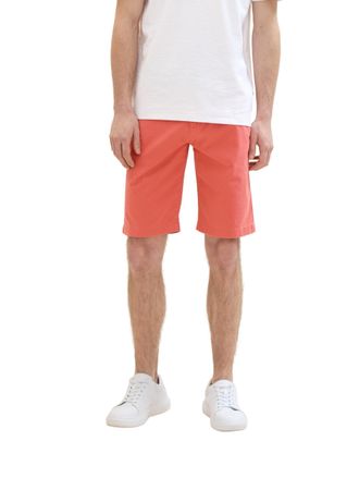 Tom Tailor Herren Slim Fit Chino Shorts mit Gürtel, flamingo flower, 34