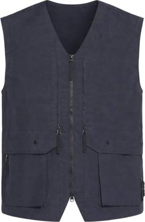 Stone Island Homme, Vestes, Bleu, Taille: M Veste sans manches
