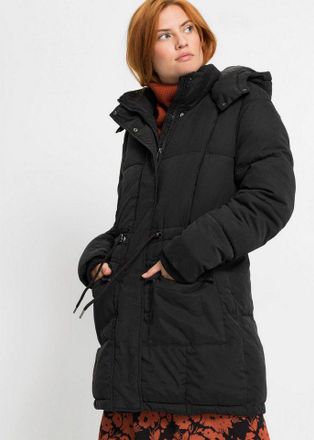 Bonprix Winterjacke mit abnehmbarer Kapuze, mit verstellbarem Taillenb&uuml;ndchen